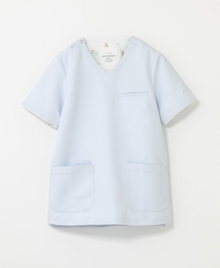 Patterned Sleeve Scrub Tops by GELATO PIQUE & Classico