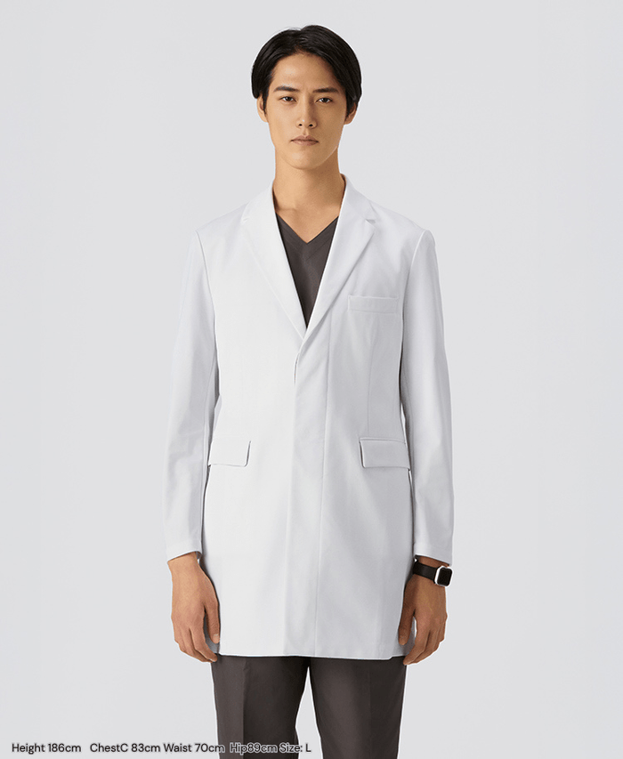 Mens Lab Coat:Light Jersey Ultimate Comfort Short Coat