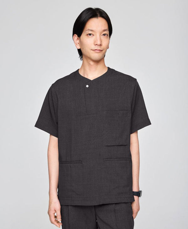 Men's Front Button Scrub Tops - TRO Collection